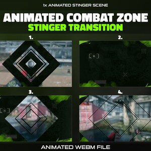 Combat Zone Stinger Transition: Animated Stream Overlay for OBS (WEBM ...