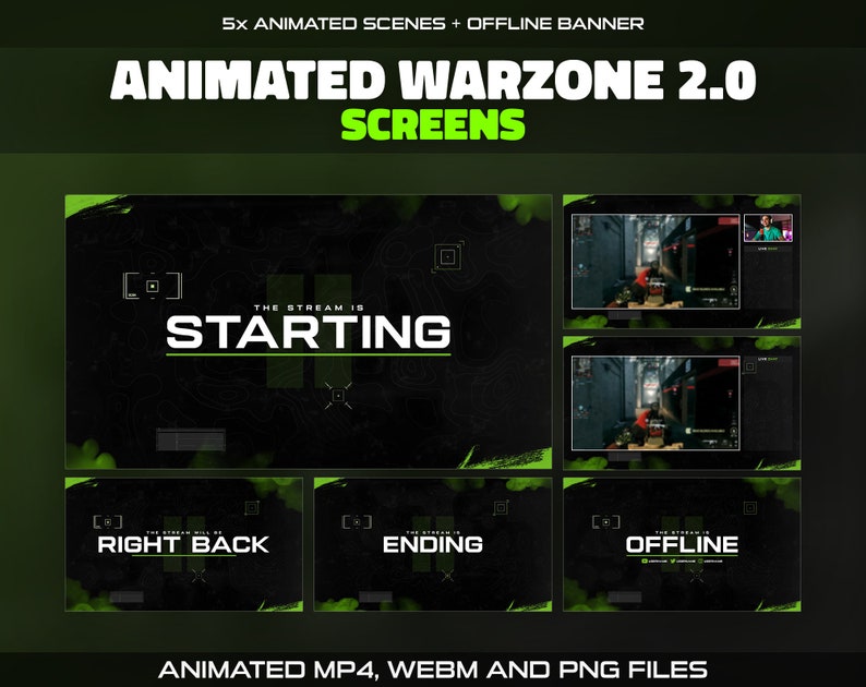 Animated Warzone 2 0 Twitch Overlay Package For Cod Streamers Etsy