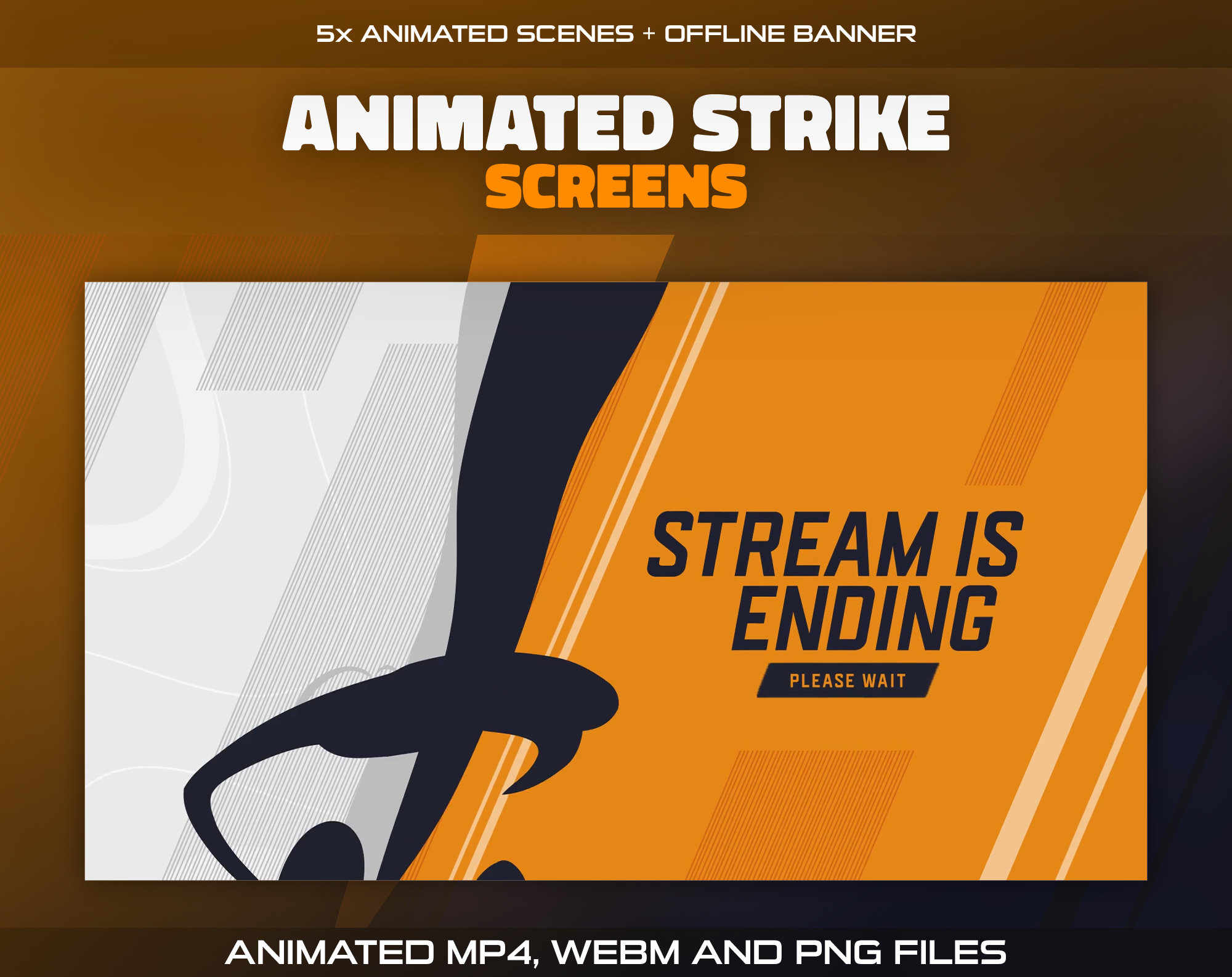 Animated Strike Twitch Screens Overlay Pack for Streamers | Clean ...