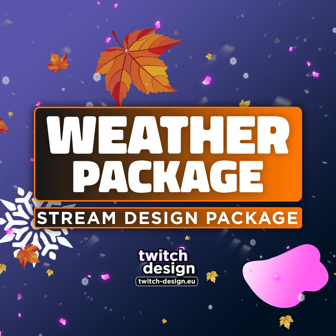 Animated Weather Twitch Overlay Package Cherry Blossom, Maple Leaves ...
