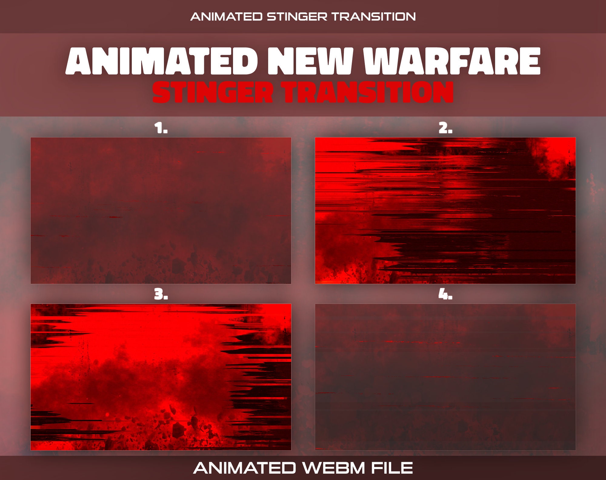 Animated New Warfare Twitch Overlay Package for Streamers | Modern ...