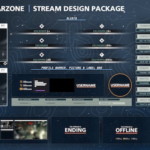 Animated Starzone Twitch Overlay Package for Streamers | Dark Sci-fi ...