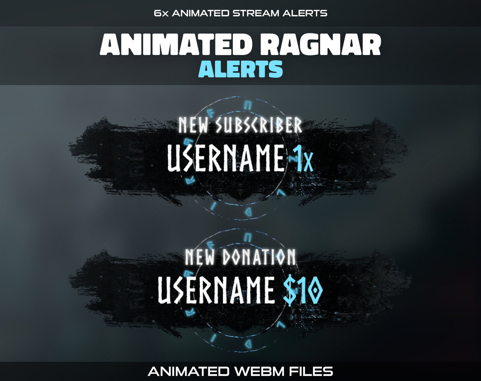 Animated Ragnar Twitch Overlay Package for Streamers | Dark Norse ...