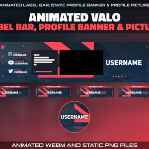 Animated Valo Twitch Overlay Package for Streamers | Red Future Shooter ...