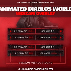 Animated Diablos World Twitch Overlay Package for Streamers | Dark ...