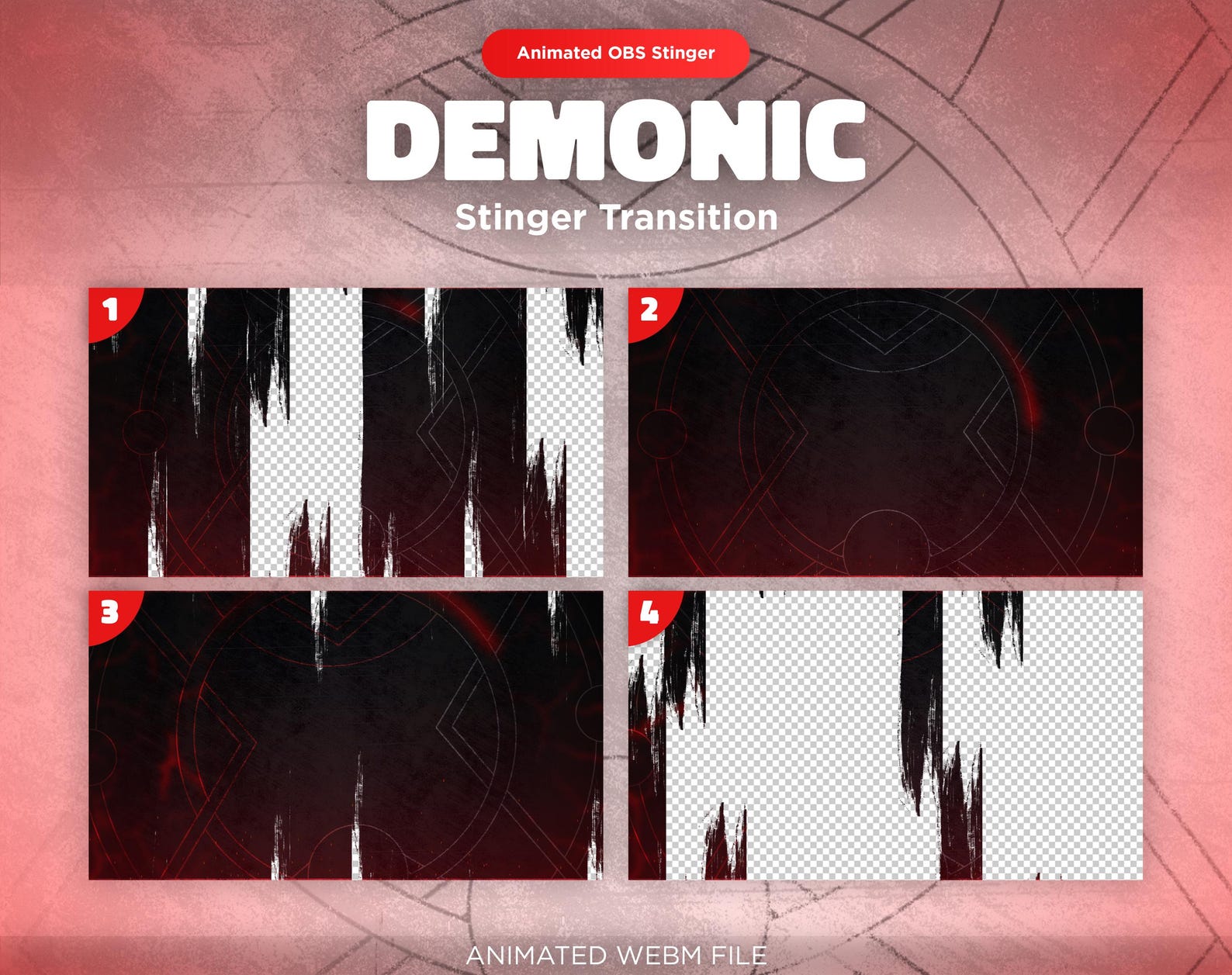 Animated Demonic Stinger Transition: Dark Gothic Horror Twitch Stream ...