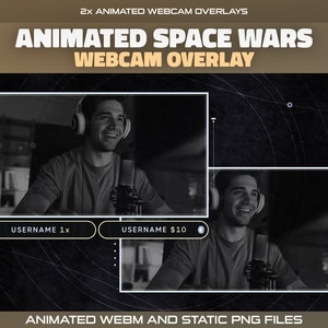 Animated Space Wars Twitch Overlay Package for Streamers | Dark Mystery ...