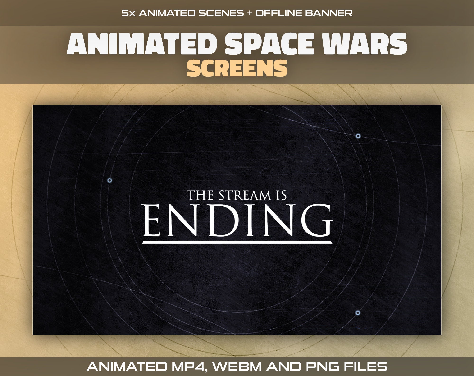 Animated Space Wars Twitch Screens: Dark Universe Star Stream Overlay ...