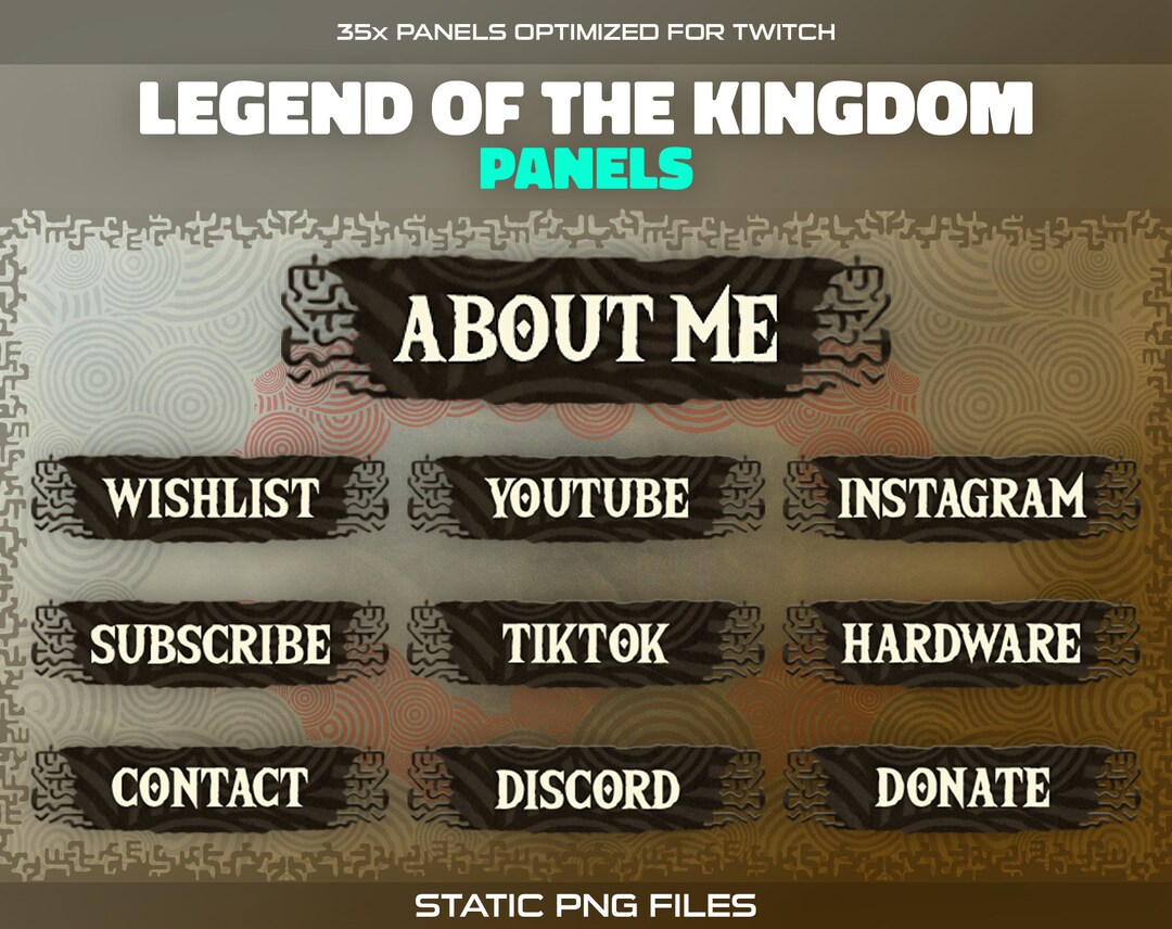 Twitch Panels: Legend of the Kingdom Fantasy Stream Profile Info ...