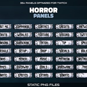 Animated Horror Twitch Overlay Package for Streamers | Scary Spooky ...
