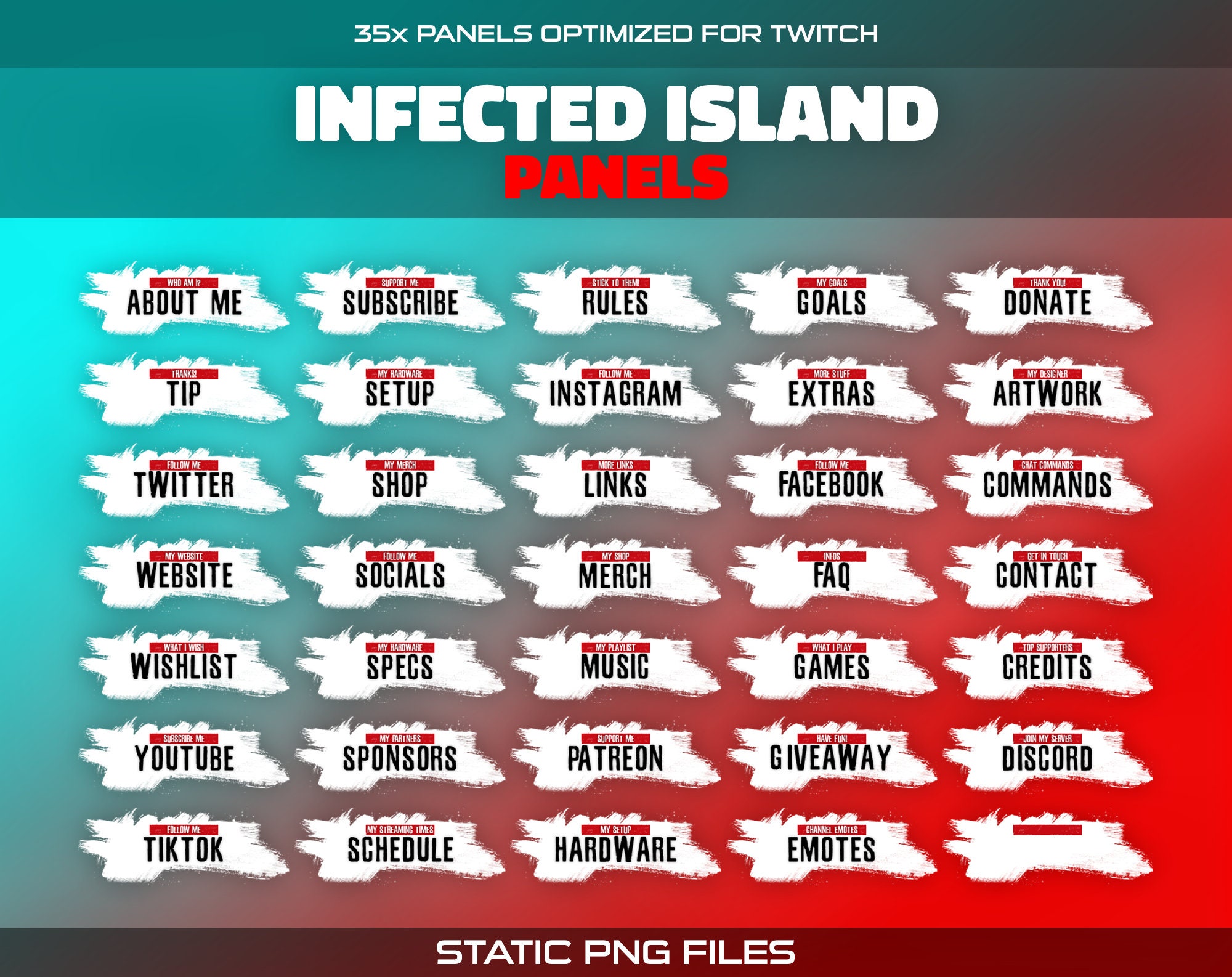 Animated Infected Island Twitch Overlay Package for Streamers Dark Dead ...