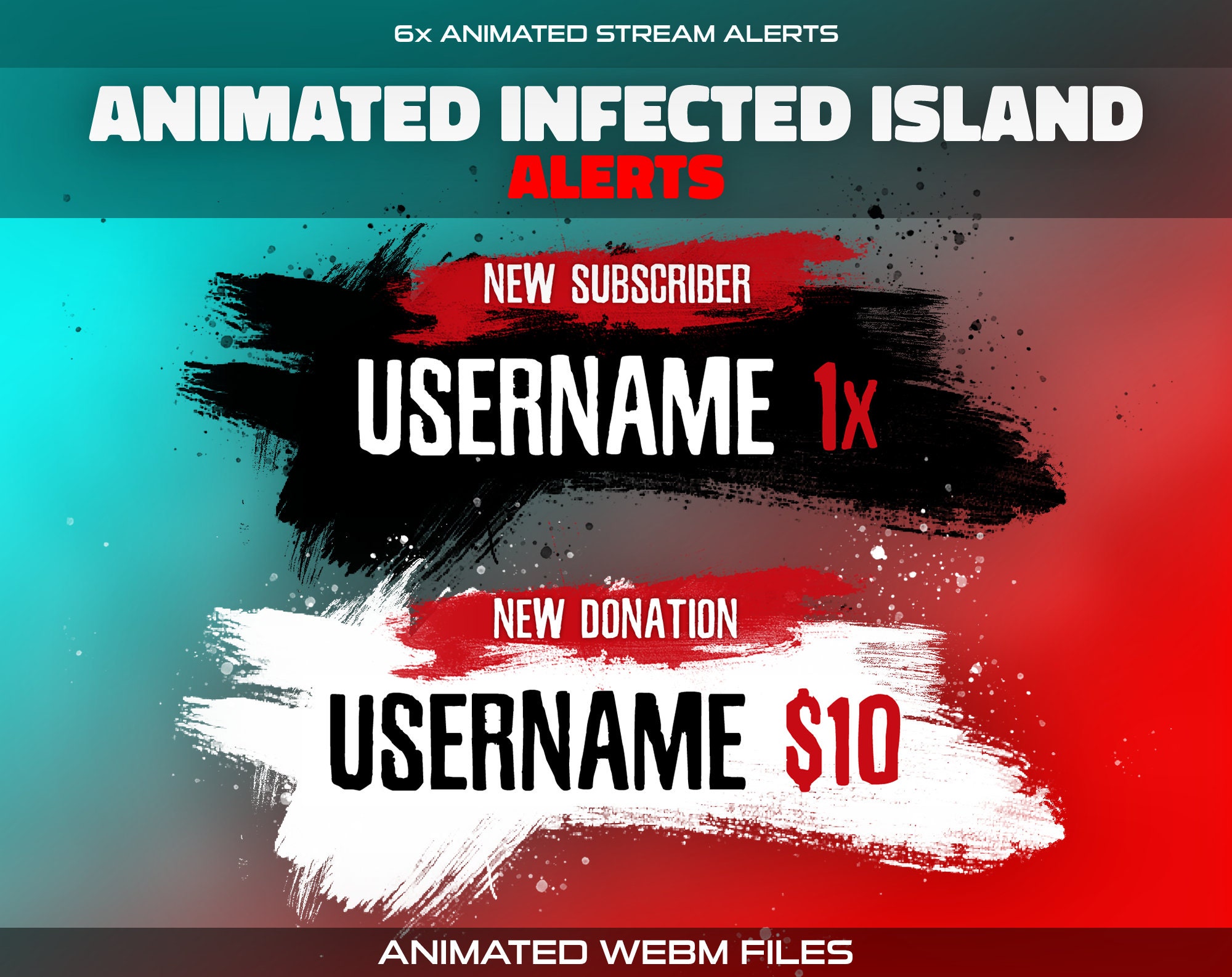 Animated Infected Island Twitch Overlay Package for Streamers Dark Dead ...