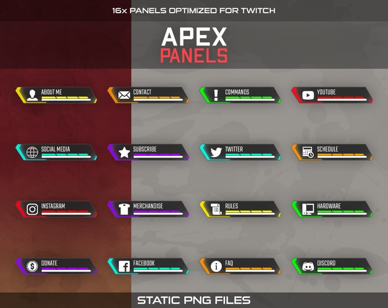 Animated Apex Twitch Overlay Package for Apex Streamers | Webcam ...