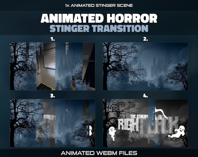 Horror Twitch Stinger Transition Animated Dark Halloween Stinger for ...