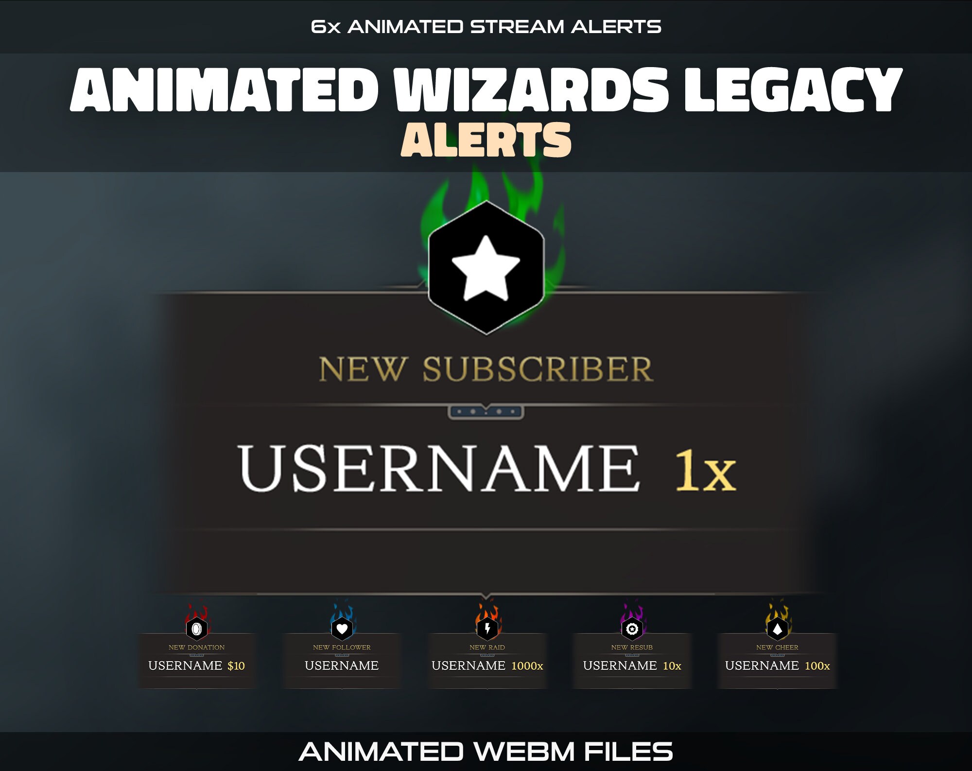 Animated Wizards Legacy Twitch Overlay Package for Streamers | Magic ...