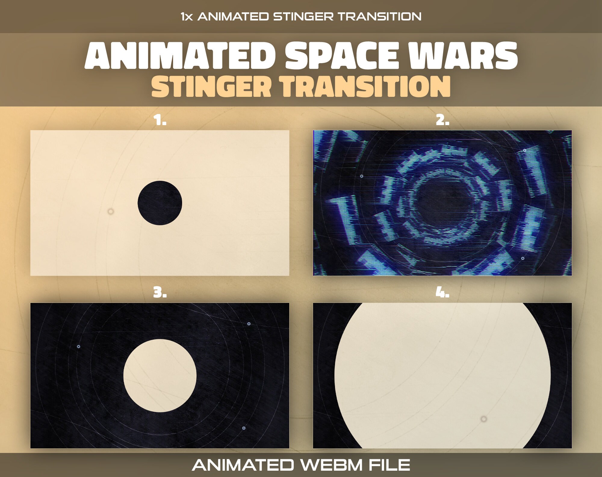 Animated Space Wars Twitch Overlay Package for Streamers | Dark Mystery ...