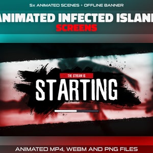 Animated Infected Island Twitch Stream Screens for Streamers - Etsy