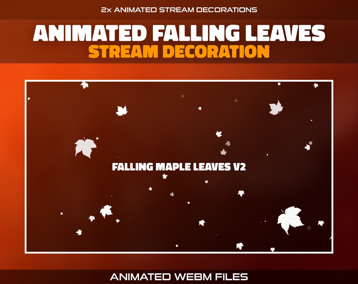 Animated Falling Maple Leaves Stream Decoration Overlay for Twitch ...