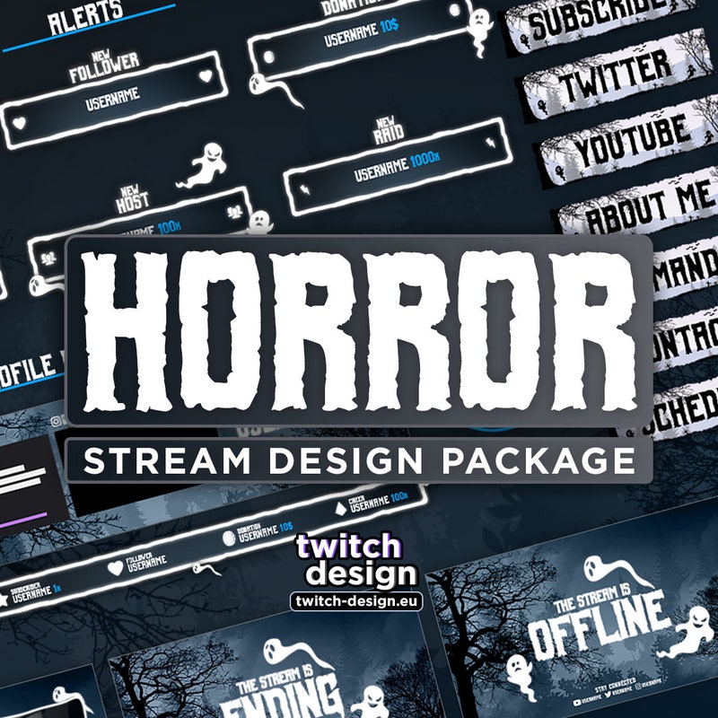 Twitch Banner Horror - Etsy