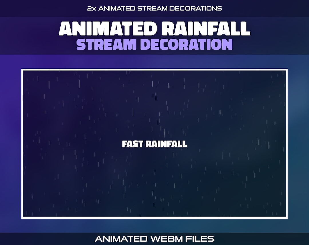 Animated Rain Overlay: Twitch Stream Decoration Overlay for OBS (WEBM ...