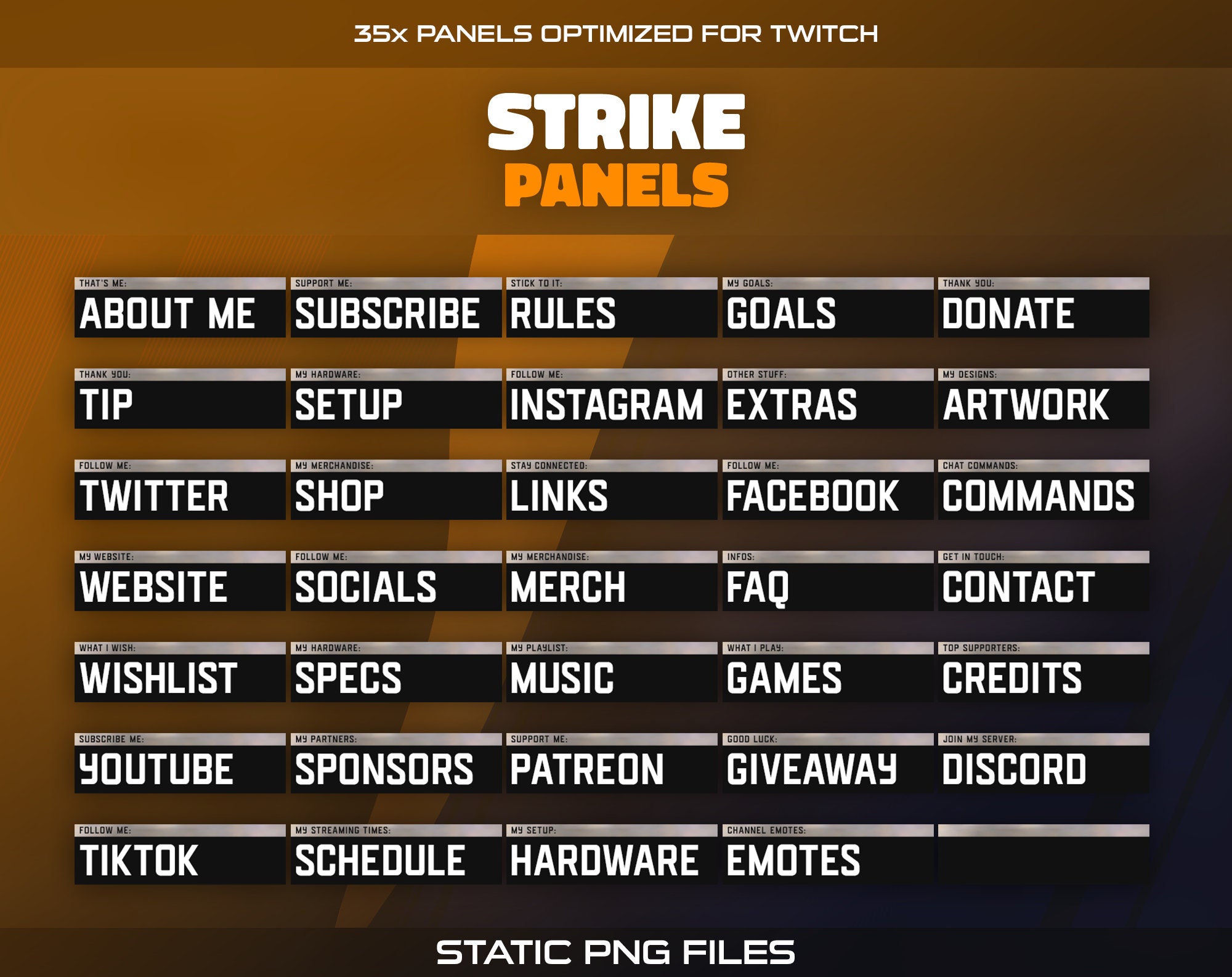 Animated Strike Twitch Overlay Package for Streamers | Clean ...