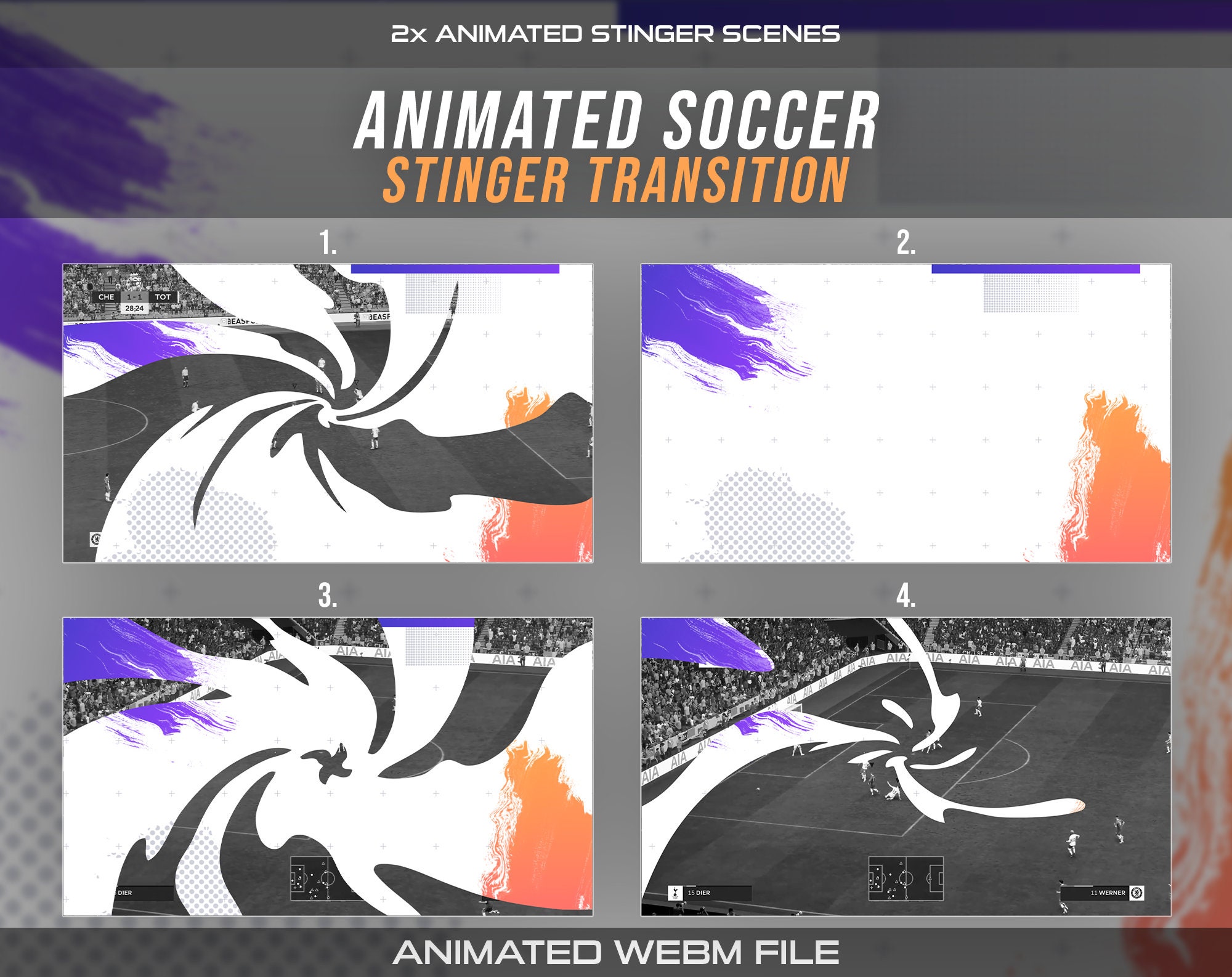 Soccer Twitch Stinger Transition: Animated Scene Switch Football ...
