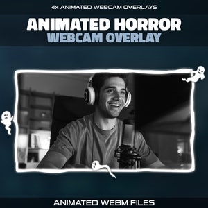 Animated Horror Ghost Twitch Webcam Overlay: Halloween Stream Overlay ...