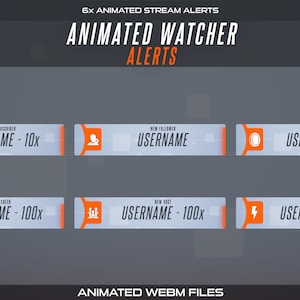 Watcher Twitch Stream Alerts | 6x Animated OW2 Alerts | Overlay | New ...