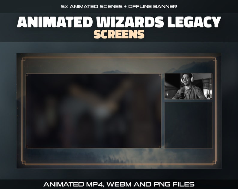 Animated Wizards Legacy Twitch Screens: Dark Mystic Fantasy Stream ...