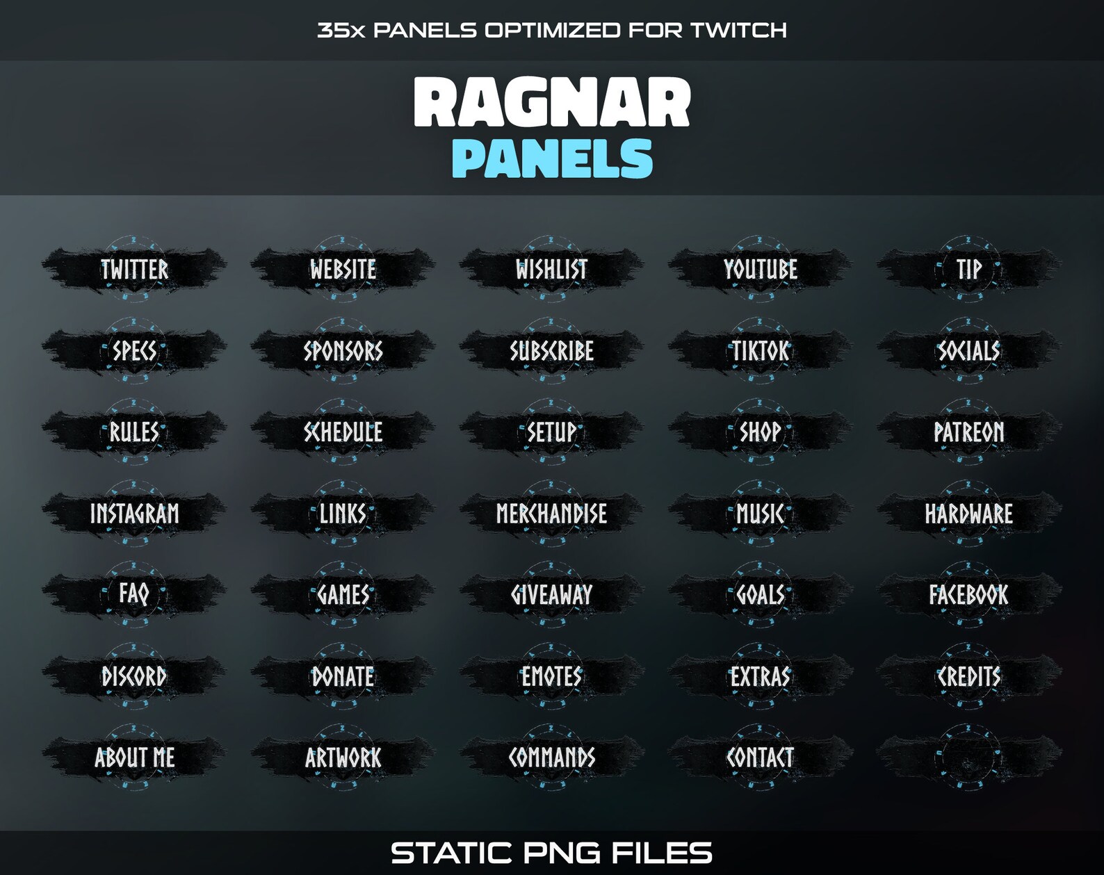 Animated Ragnar Twitch Overlay Package for Streamers | Dark Norse ...