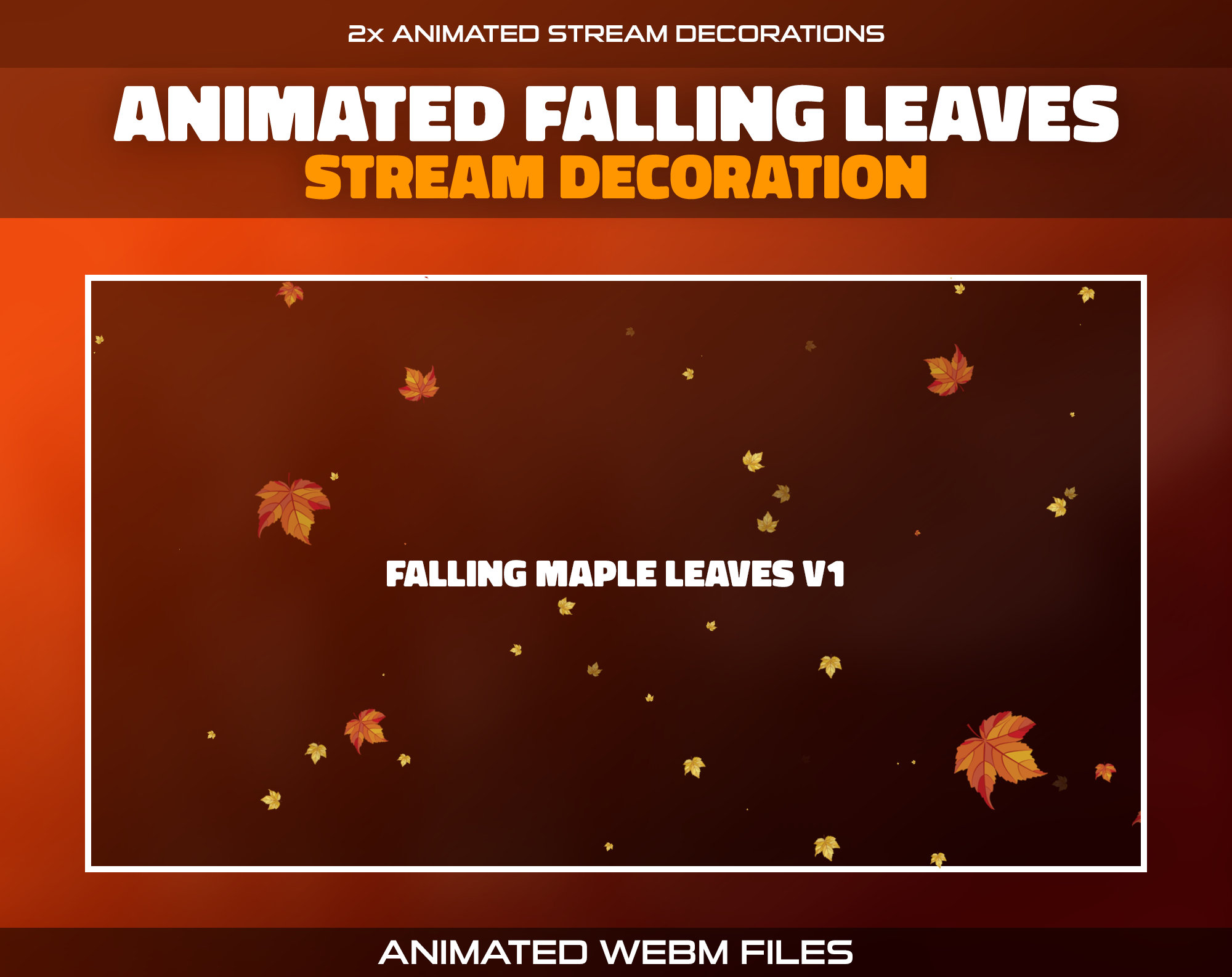 Animated Falling Leaves Twitch Stream Decoration Autumn Weather Overlay ...