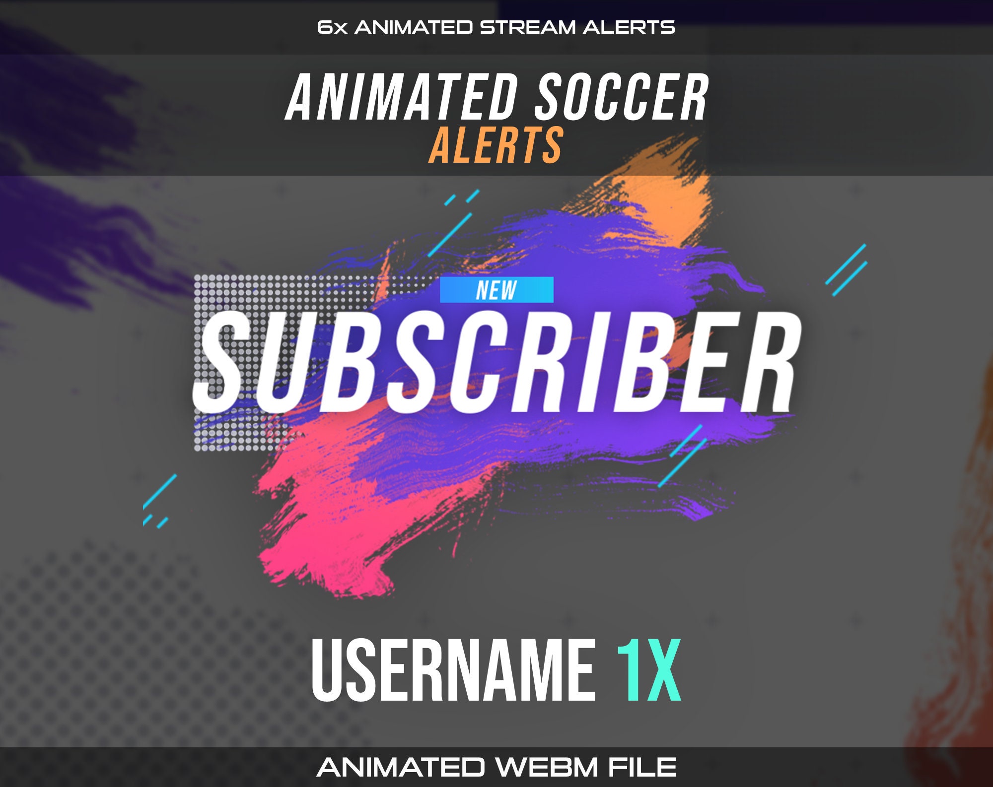 Animated Soccer Twitch Overlay Package for Streamers | Football | White ...