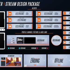 Animated Watcher Twitch Overlay Package for OW2 Streamers | Gray Webcam ...