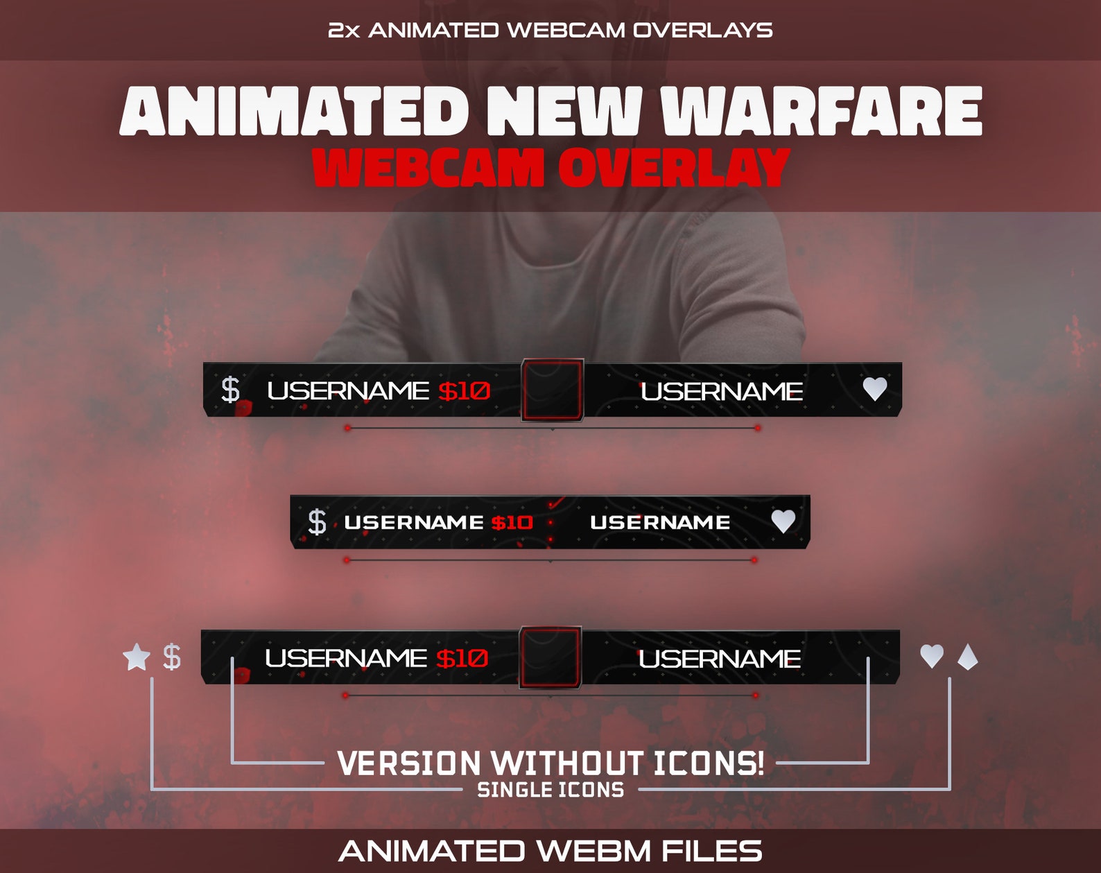 Animated New Warfare Twitch Overlay Package for Streamers | Modern ...
