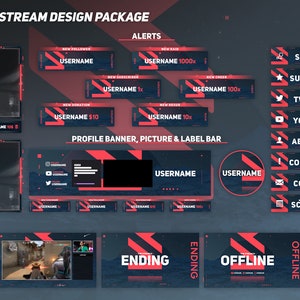 Animated Valo Twitch Overlay Package | Sci-fi Streamer Bundle - Etsy