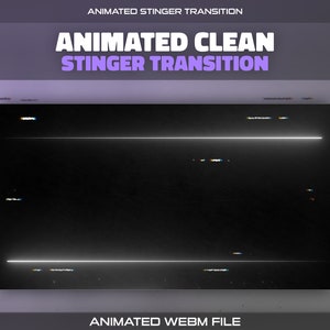 Animated Black & White Twitch Stinger Transition Overlay | Stinger ...