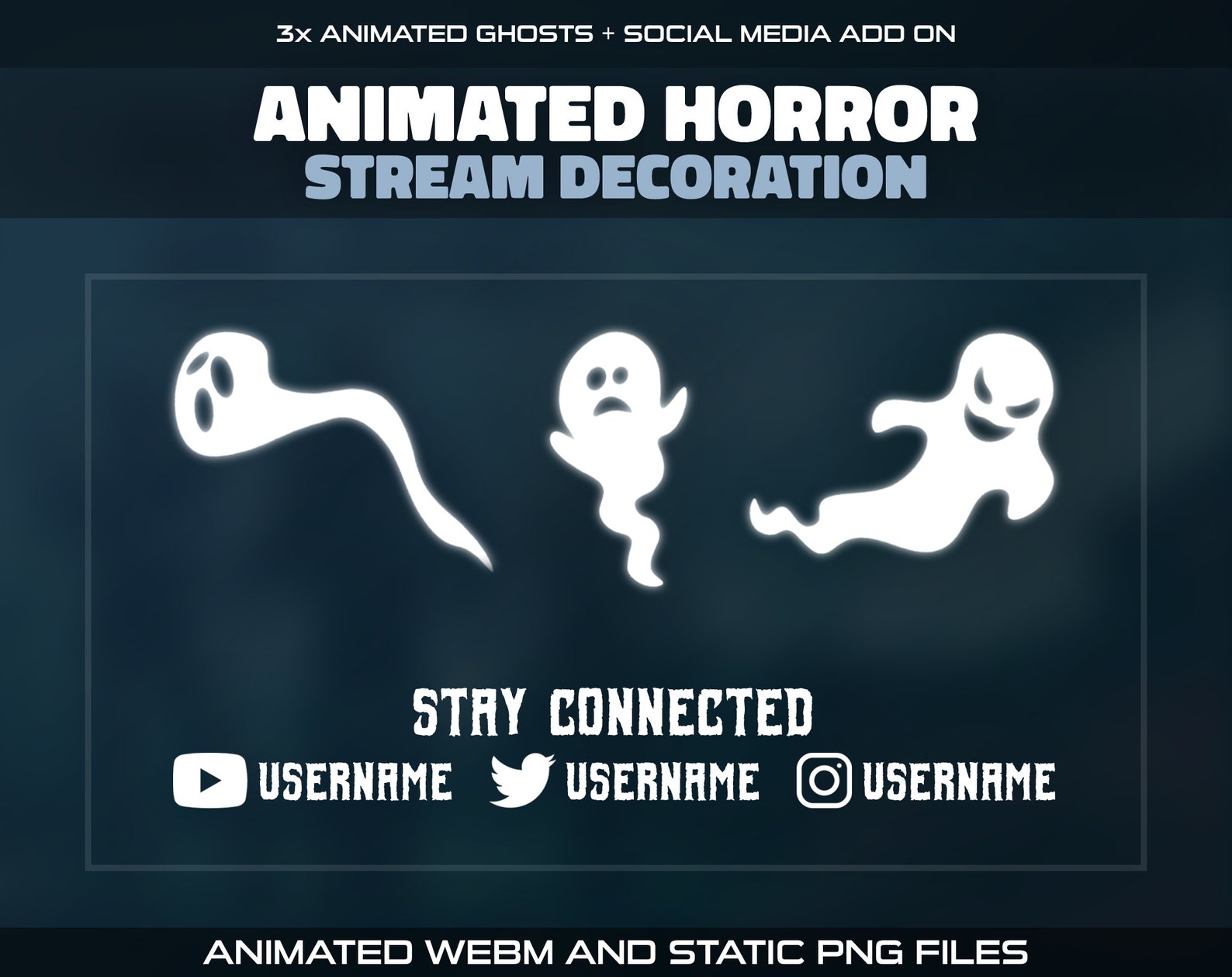 Animated Horror Twitch Screens: Dark Spooky Scary Halloween Stream ...
