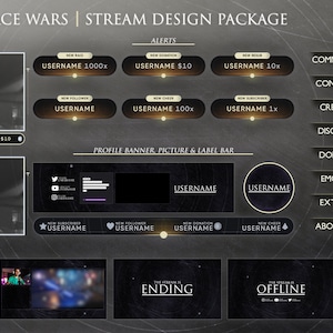 Animated Space Wars Twitch Overlay Package for Streamers | Dark Mystery ...