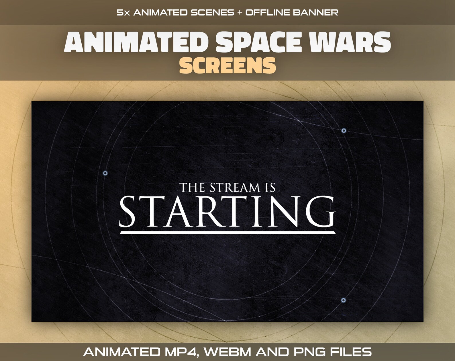 Animated Space Wars Twitch Screens: Dark Universe Star Stream Overlay ...