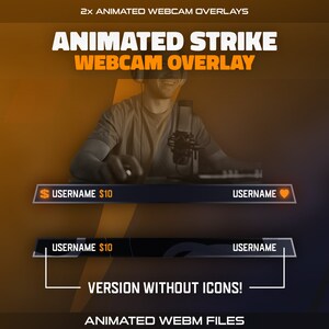 Animated Strike Twitch Overlay Package for Streamers | Clean ...