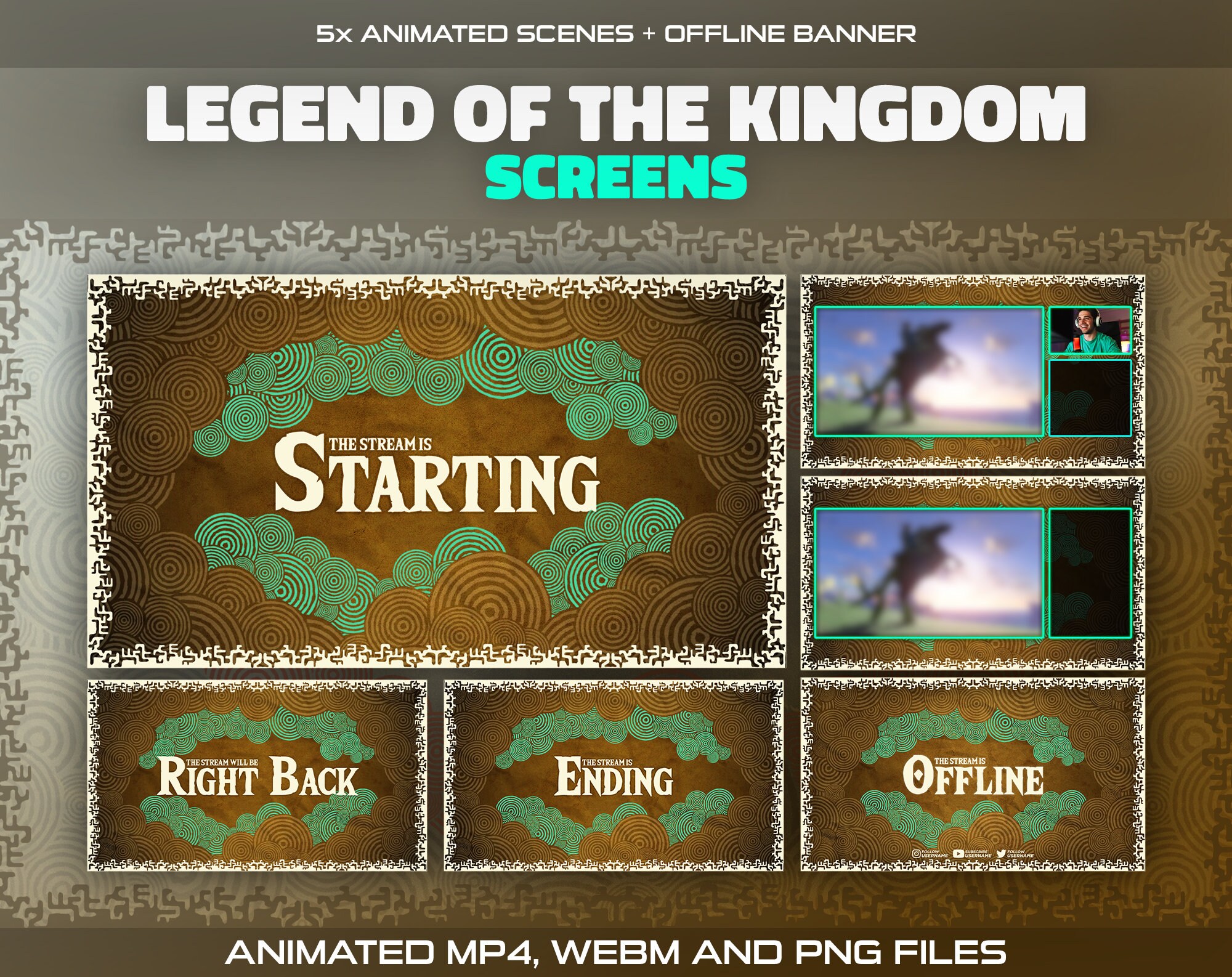 Animated Legend of the Kingdom Twitch Screen Overlays for Streamers Fantasy Mystical Medieval ...