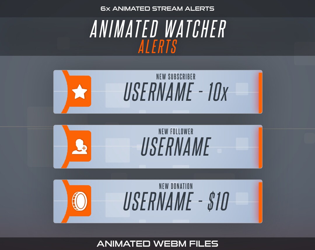 Watcher Twitch Stream Alerts | 6x Animated OW2 Alerts | Overlay | New ...