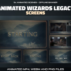 Animated Wizards Legacy Twitch Overlay Package for Streamers | Magic ...