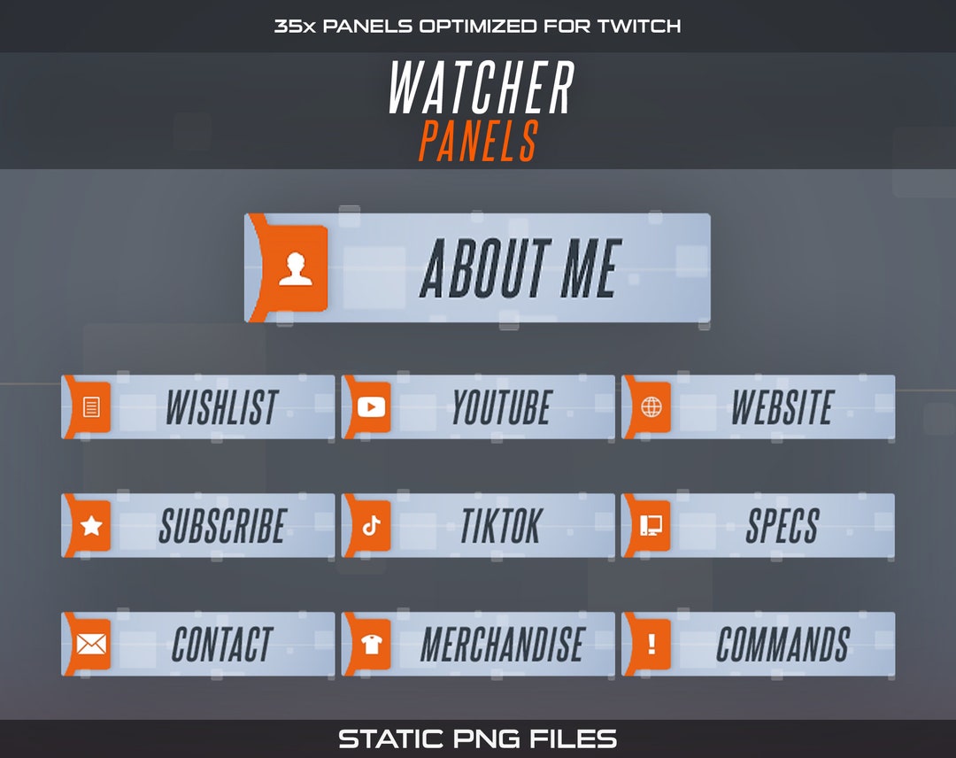 Watcher Twitch Panels | 35x OW2 Stream Panels for Streamers | Twitch ...