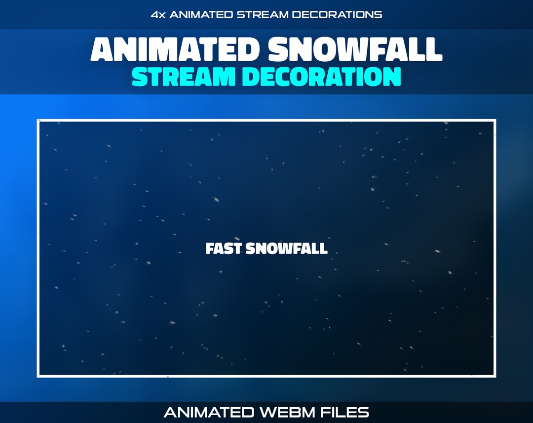 Animated Snow Falling Twitch Stream Decoration | Snowfall Winter ...