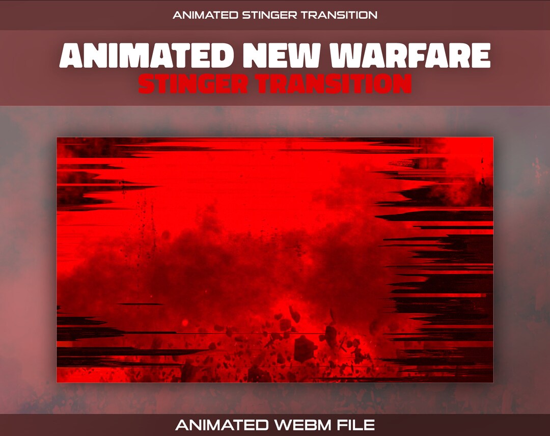 Animated New Warfare Twitch Stinger Transition Overlay | Stinger Scene ...