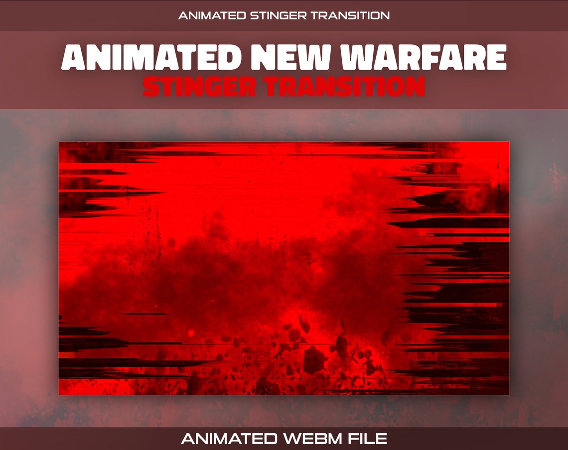 Animated New Warfare Twitch Stinger Transition Overlay | Stinger Scene ...