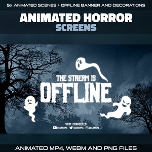 Animated Horror Twitch Screens: Dark Spooky Scary Halloween Stream ...
