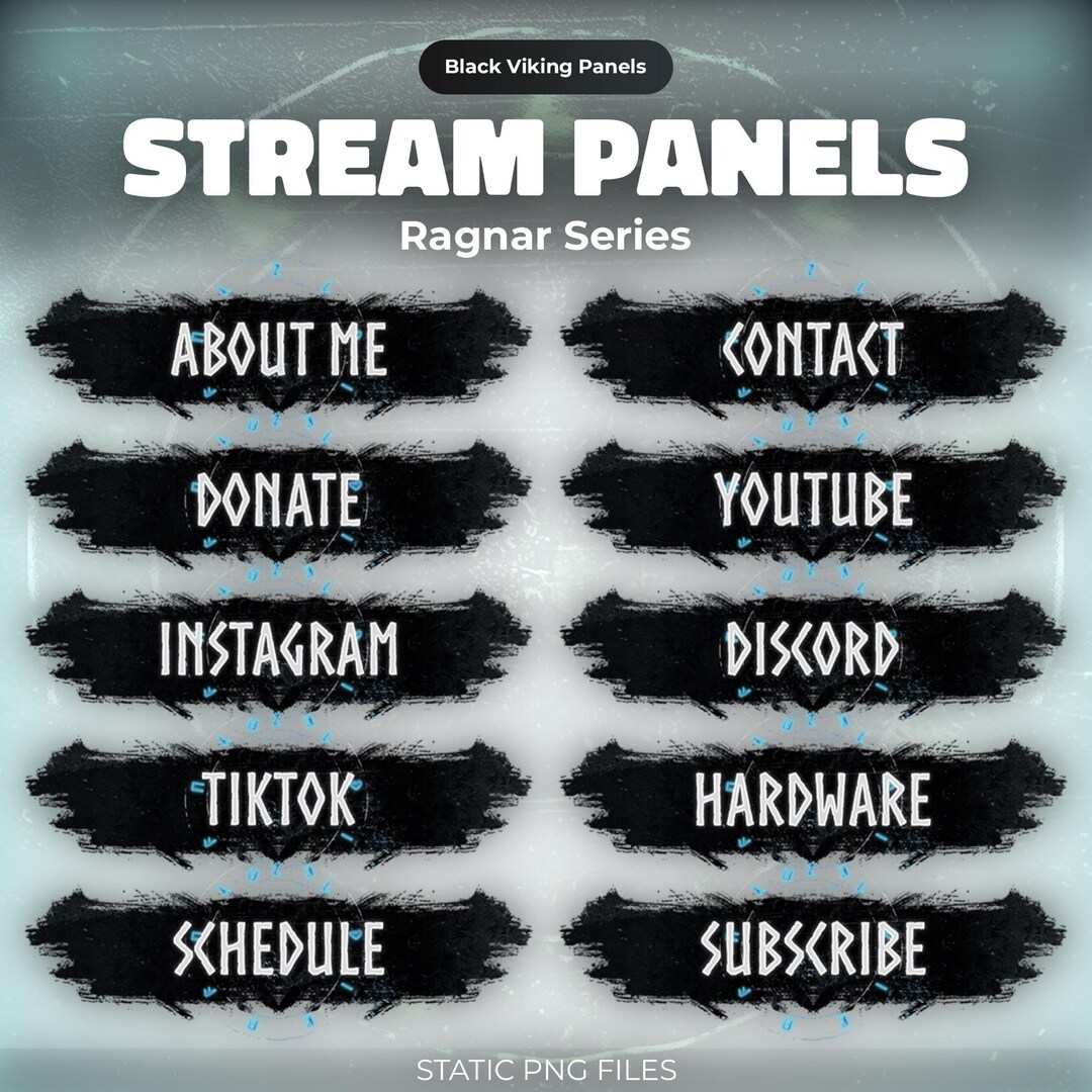 Dark Vikings Rune Twitch Panels | Norse, Nordic Stream Overlay - Etsy