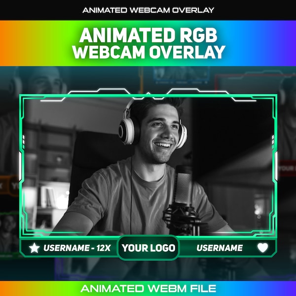 Rainbow Webcam Border - Etsy